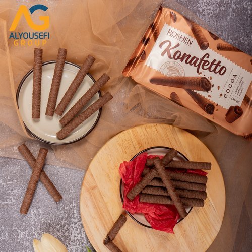 Roshen Konafetto Wafer rolls with cocoa flavoured cream 140g ...